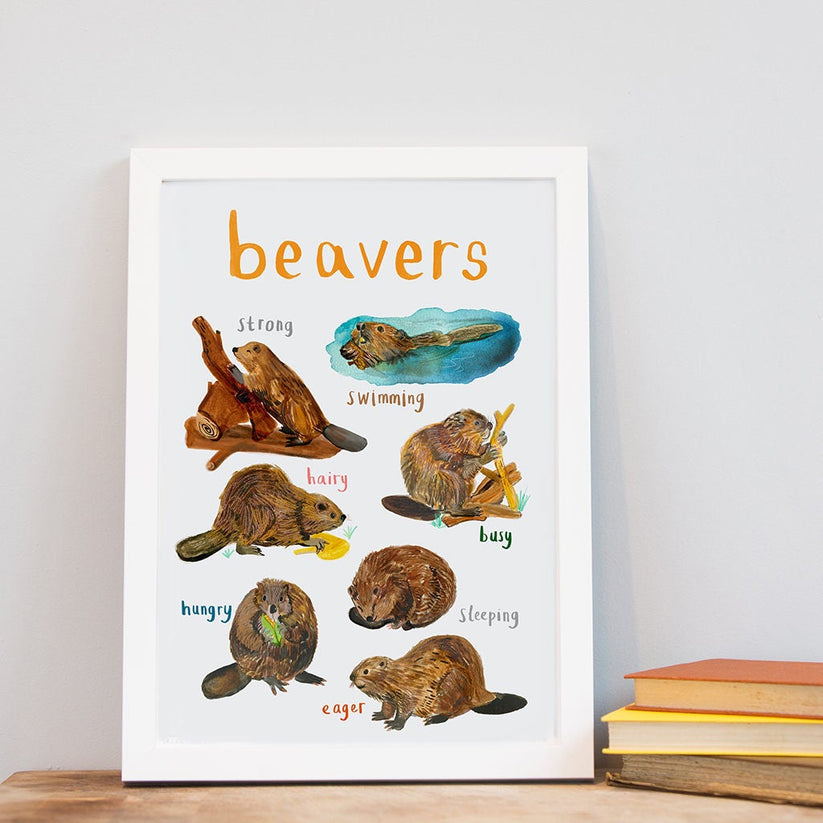 Beavers Art Print - A4 – Sarah Edmonds Illustration