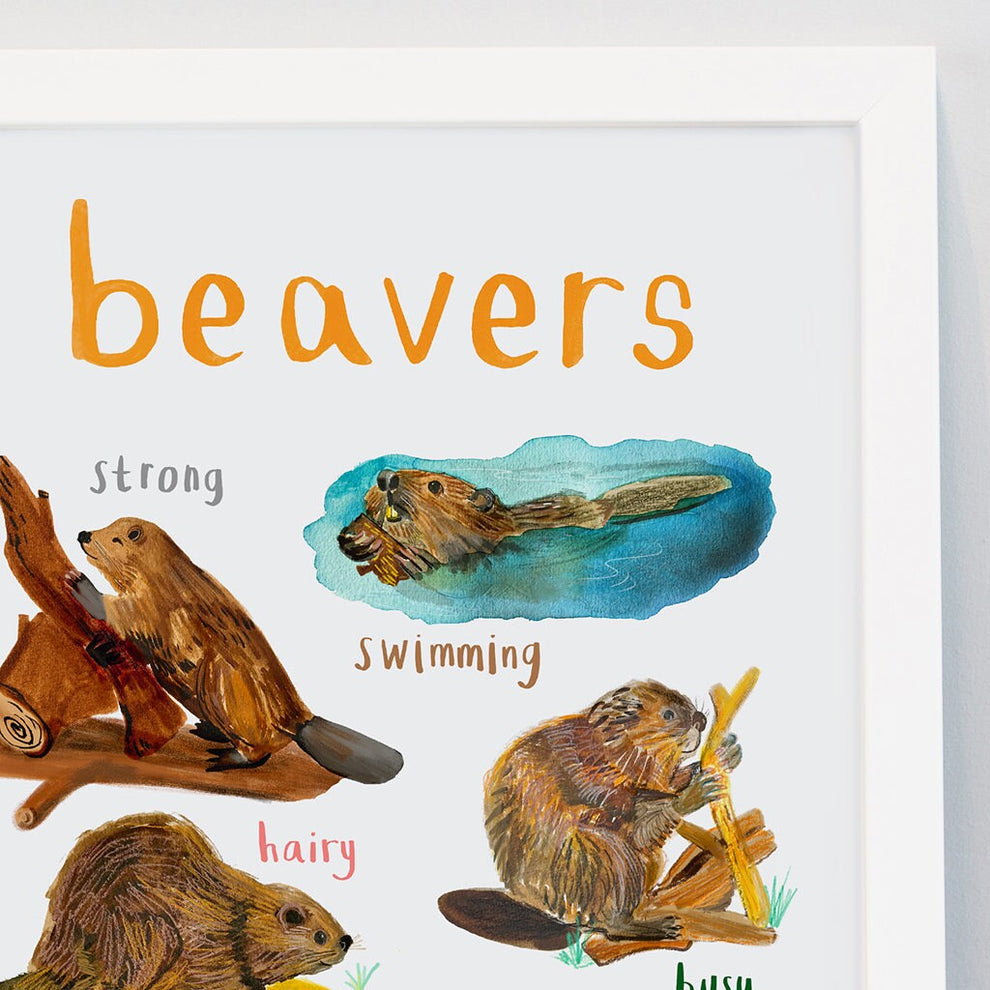 Beavers Art Print - A4 – Sarah Edmonds Illustration